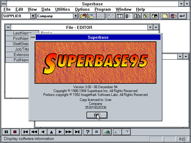 WinWorld: Superbase 95 v3.00