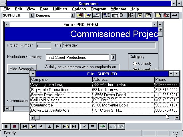 WinWorld: Superbase 95 v3.00
