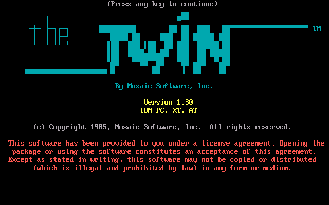 WinWorld: The Twin 1.x