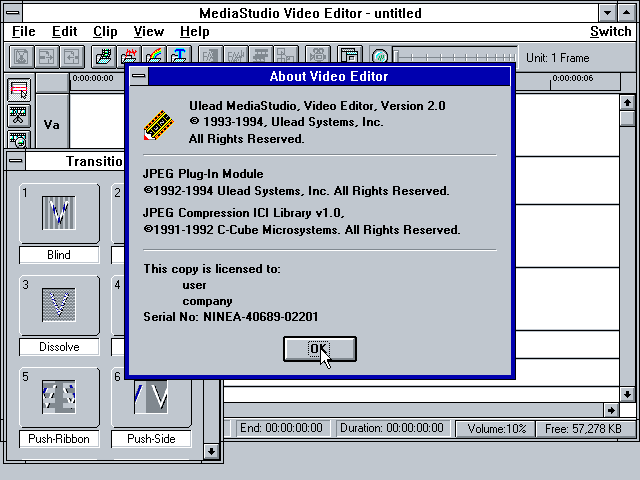 WinWorld: Ulead MediaStudio 2.0