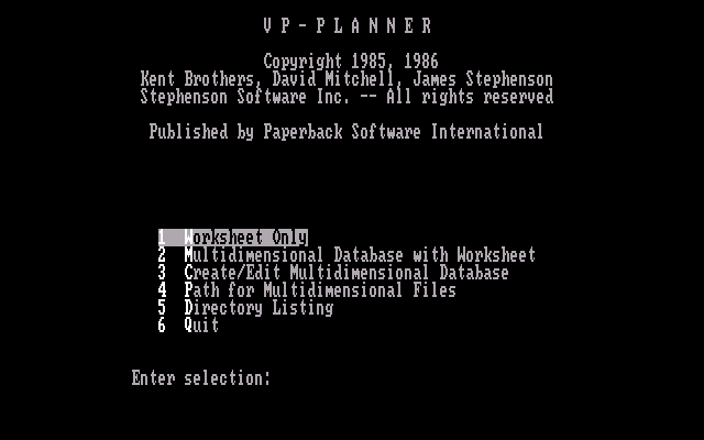 WinWorld: VP-Planner 1.x