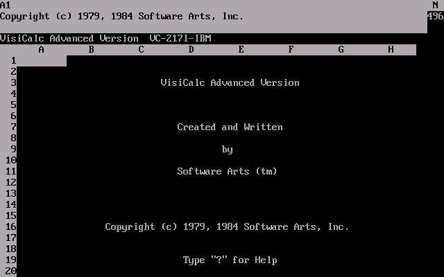 WinWorld: VisiCalc Advanced IBM