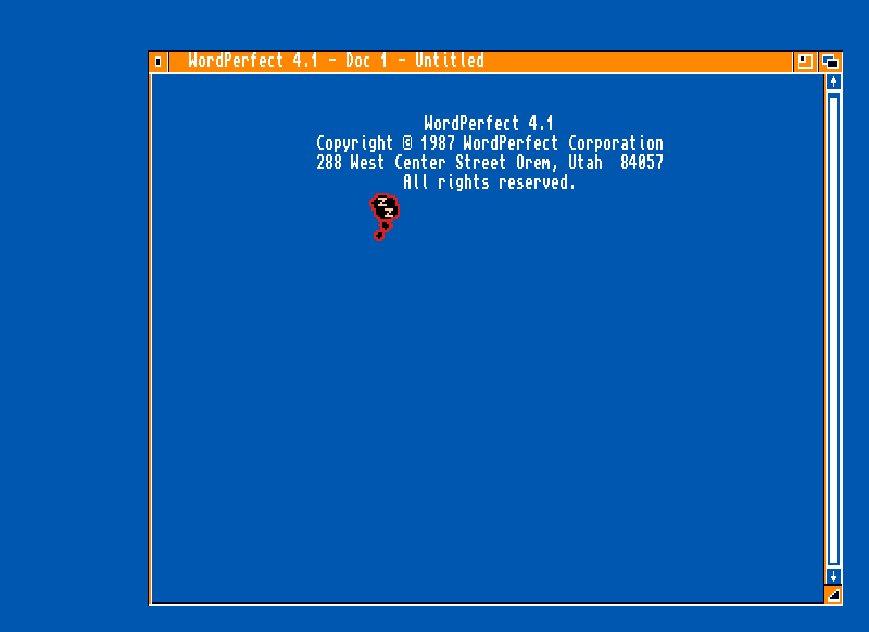 WinWorld: WordPerfect 4.1 (Amiga)