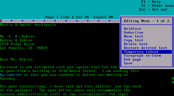WinWorld: WordStar COLT