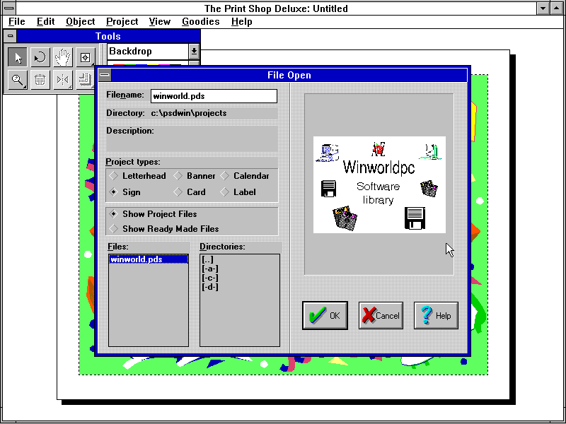 WinWorld: The Print Shop Deluxe 2.0 (Win)
