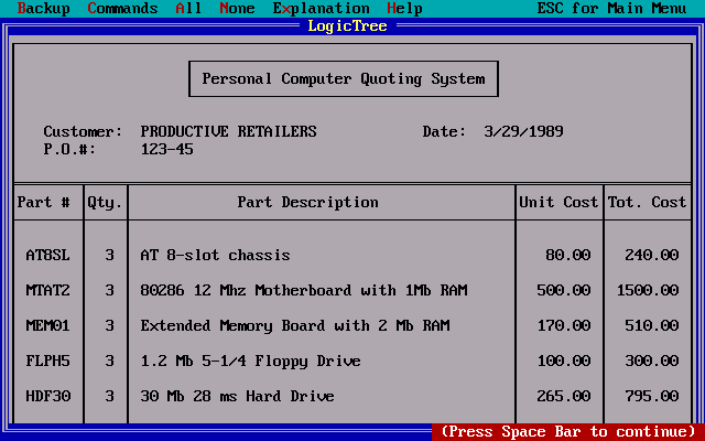 WinWorld: LogicTree Demo