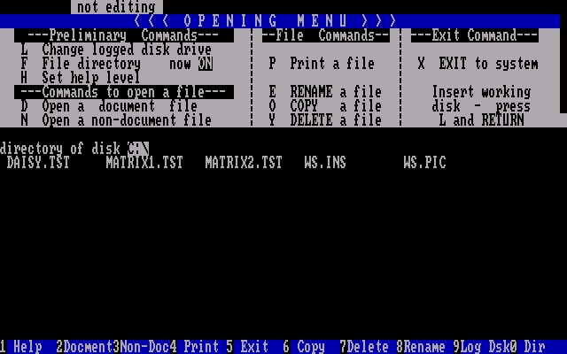 WinWorld: WordStar for PCjr