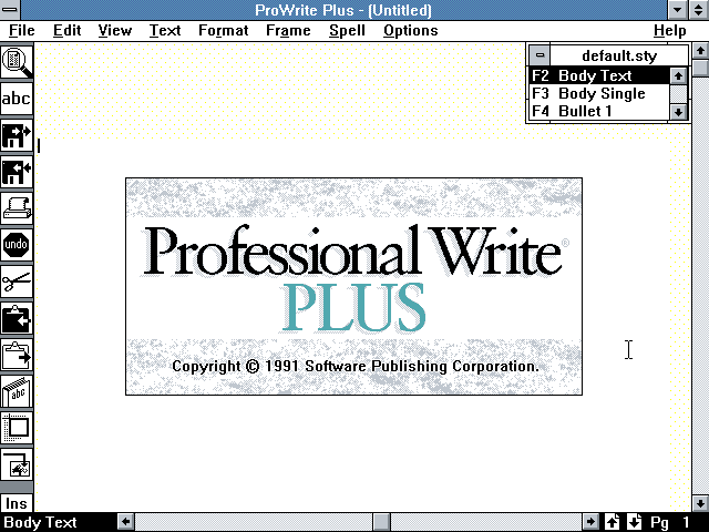 WinWorld: Professional Write Plus 1.x (Win)