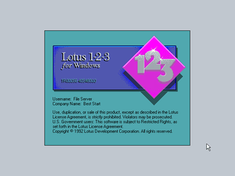 Lotus 1-2-3 1.x (Win) - Stats, Downloads and Screenshots :: WinWorld