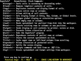 SuperCalc 2 v1.00 - Stats, Downloads and Screenshots :: WinWorld