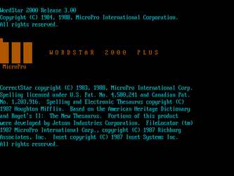 WordStar 2000 - Stats, Downloads and Screenshots :: WinWorld