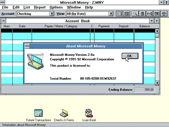 Microsoft Money 2.x - Stats, Downloads and Screenshots :: WinWorld