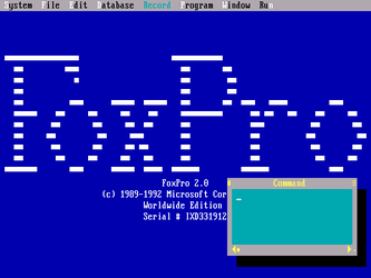 FoxPro 2.0 - Stats, Downloads and Screenshots :: WinWorld