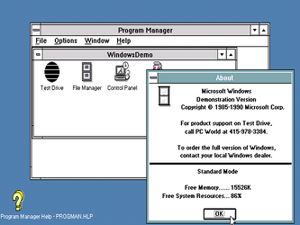 Windows 3.0 / 3.1 3.0 TestDrive - Stats, Downloads and Screenshots ...