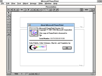PowerPoint 3.x - Stats, Downloads and Screenshots :: WinWorld