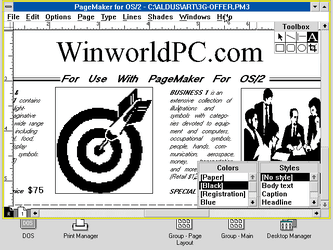 Aldus Pagemaker 3.01 - Stats, Downloads and Screenshots :: WinWorld
