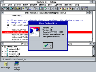 Borland C++ 4.x - Stats, Downloads and Screenshots :: WinWorld