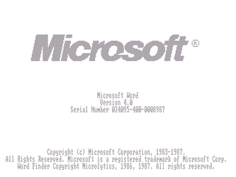 Microsoft Word 4.0 (DOS) - Stats, Downloads and Screenshots :: WinWorld
