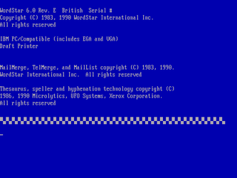 WordStar 6 - Stats, Downloads and Screenshots :: WinWorld