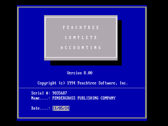 Peachtree Complete Accounting 8.00 (DOS) - Stats, Downloads and ...