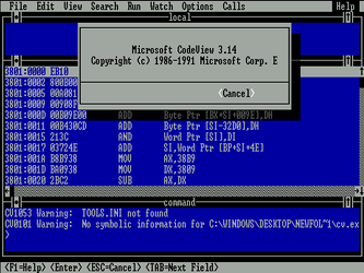 CodeView 3.x - Stats, Downloads and Screenshots :: WinWorld