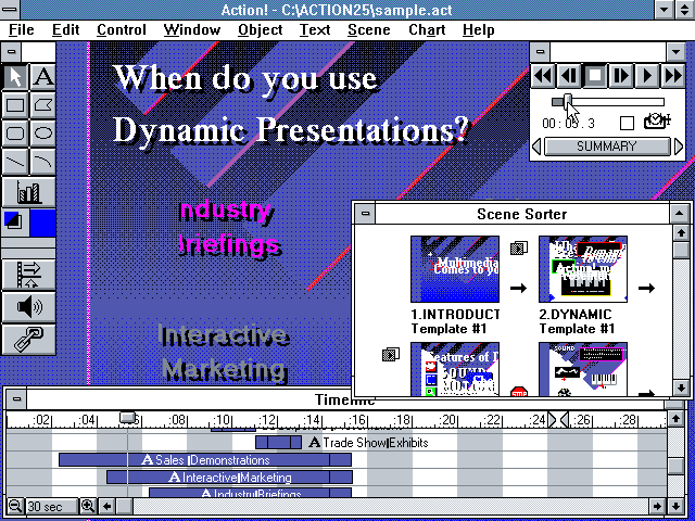 WinWorld: Macromedia Action! V2.5