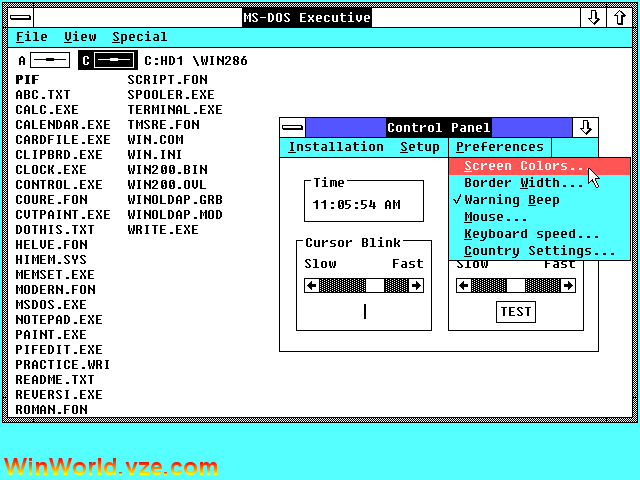 WinWorld: Windows 2.x Windows 286